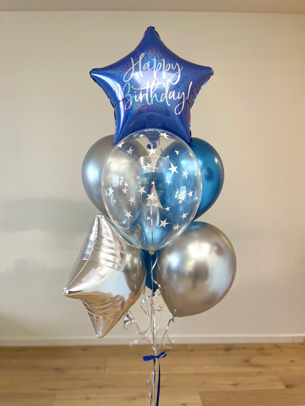 Blue Star Balloon Bouquet – Balloon Bloom