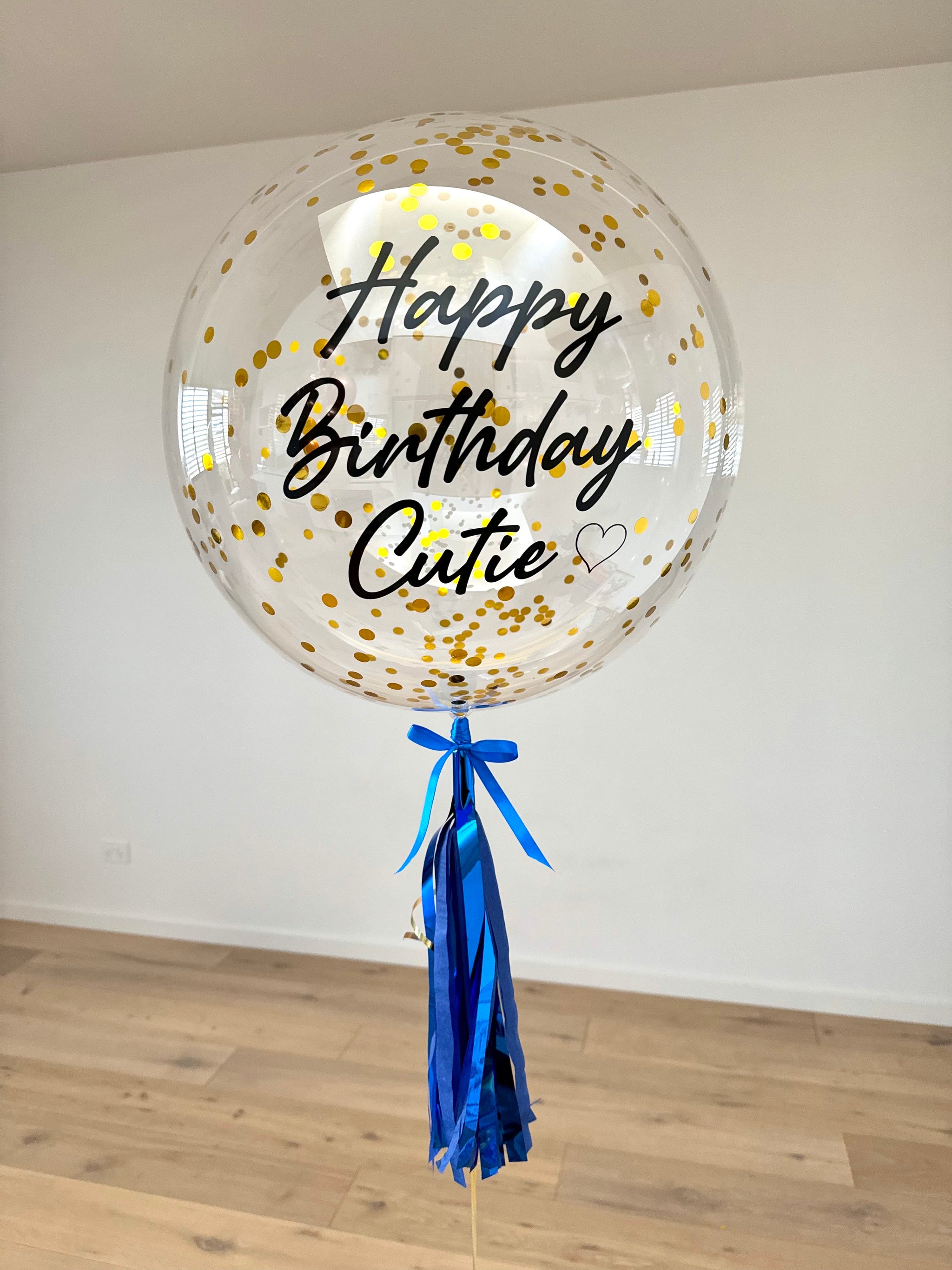 Small Personalised Balloon with Confetti – Balloon Bloom